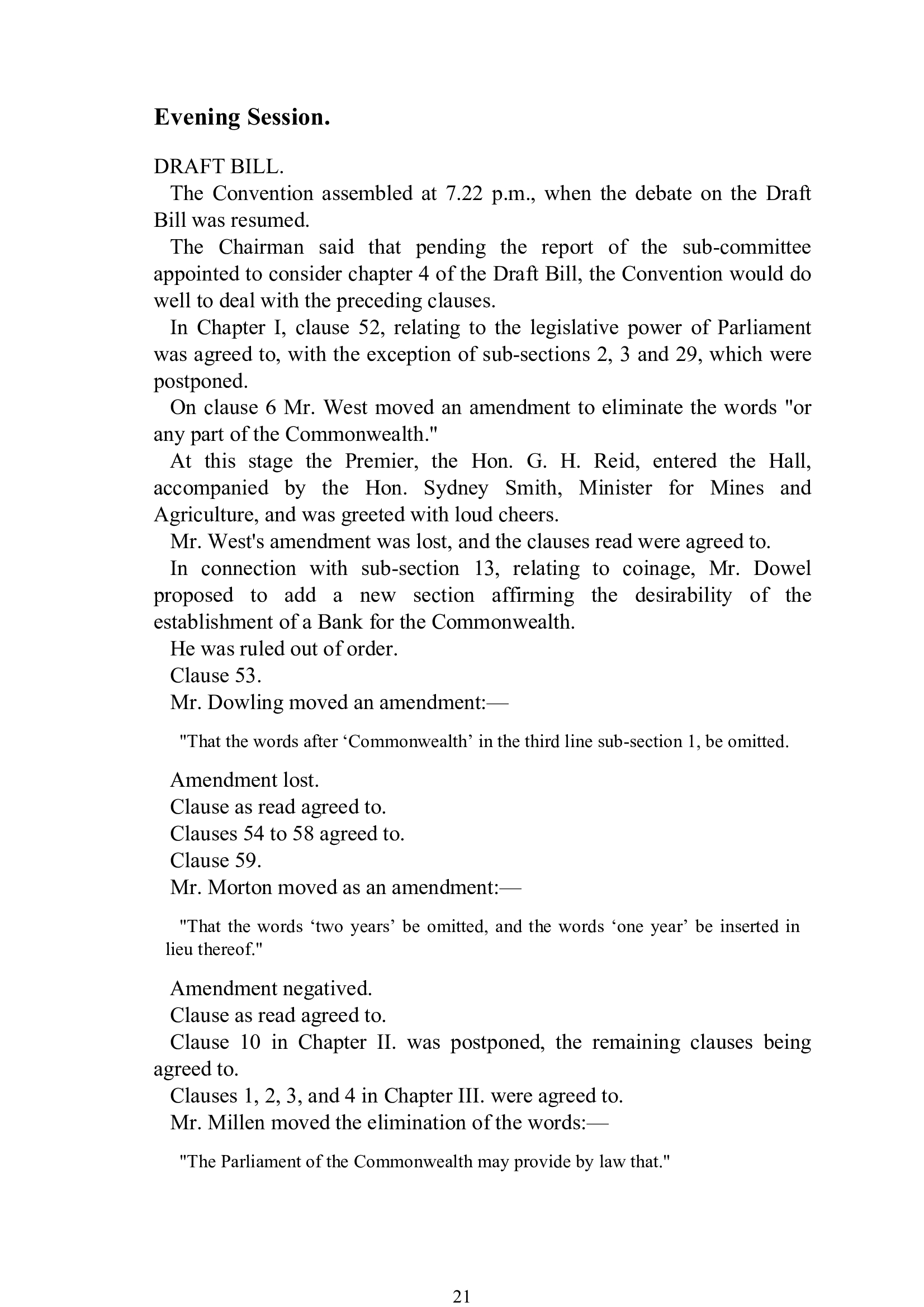 Proceedings of the People's Federal Convention Bathurst, November 1896 ...