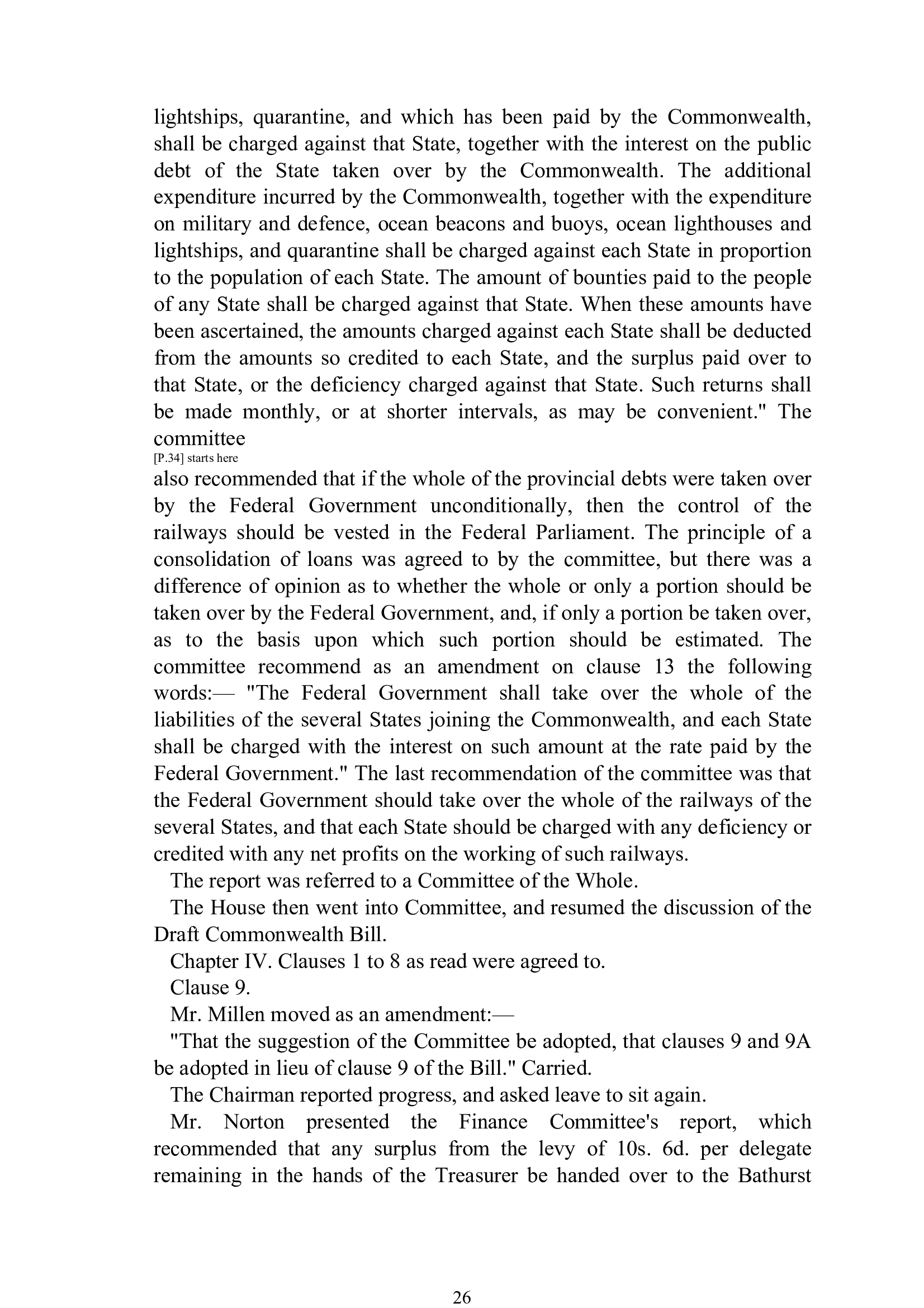 Proceedings of the People's Federal Convention Bathurst, November 1896 ...