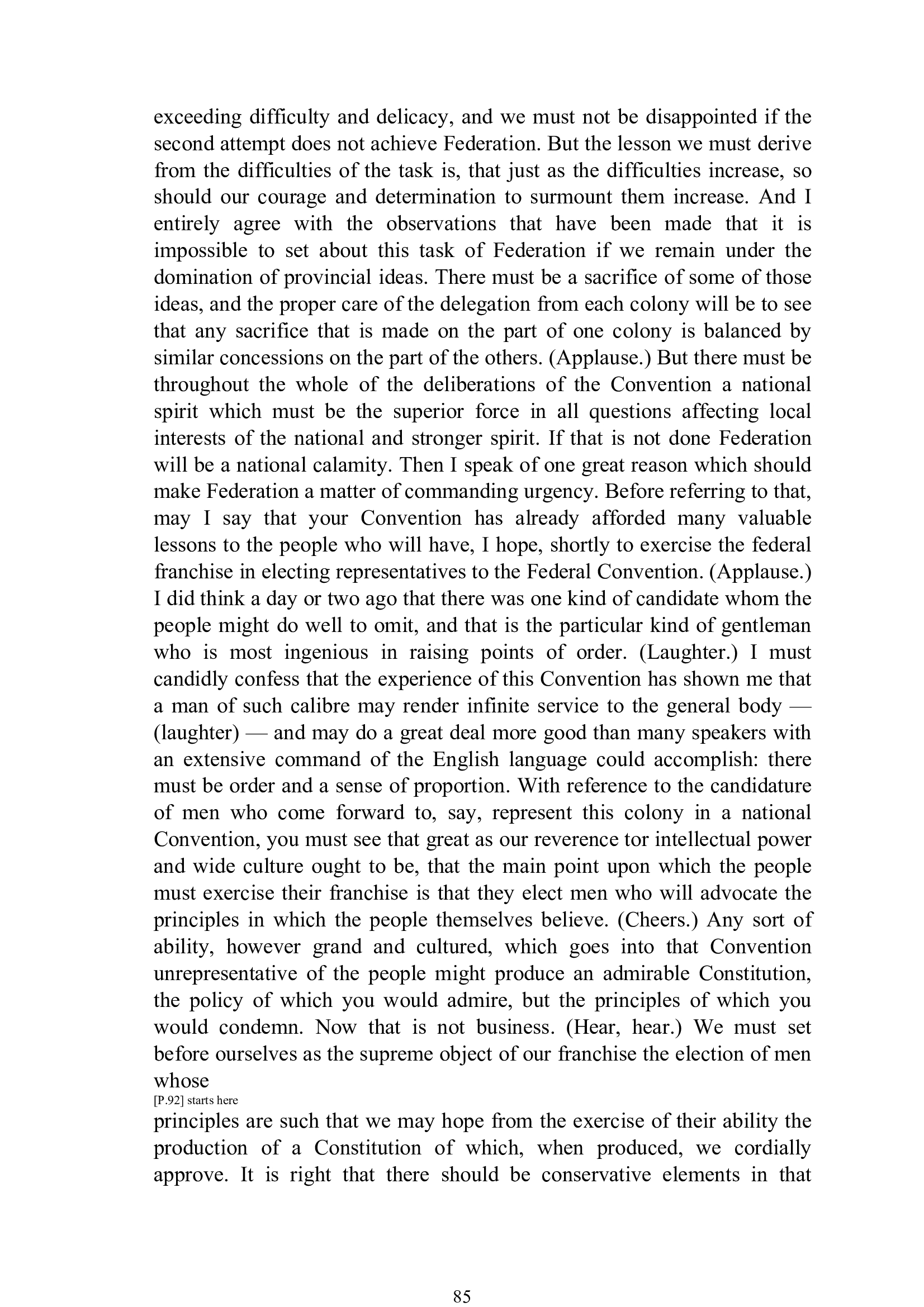 Proceedings of the People's Federal Convention Bathurst, November 1896 ...